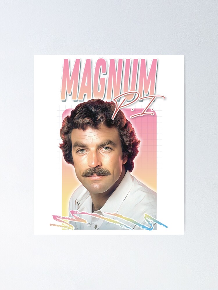 "Magnum PI, Retro 80s Aesthetic Design - Tom Selleck" Poster for Sale ...