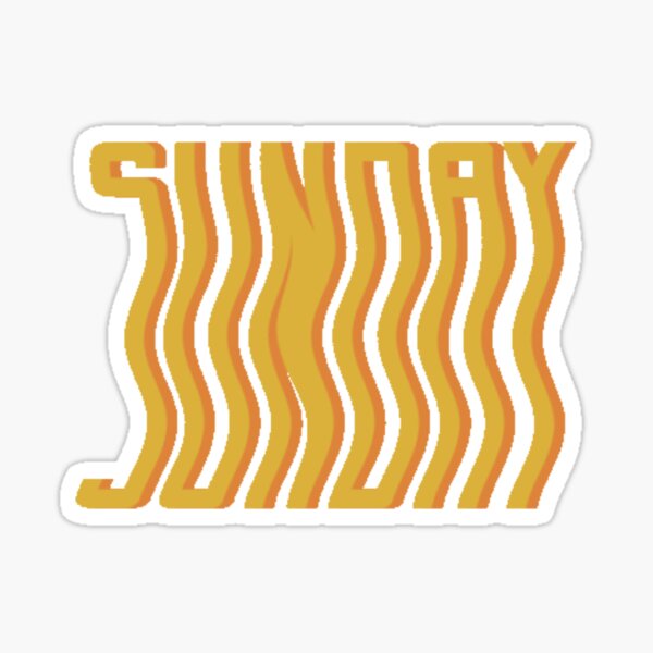 "Sunday" Sticker by Yash0707 | Redbubble