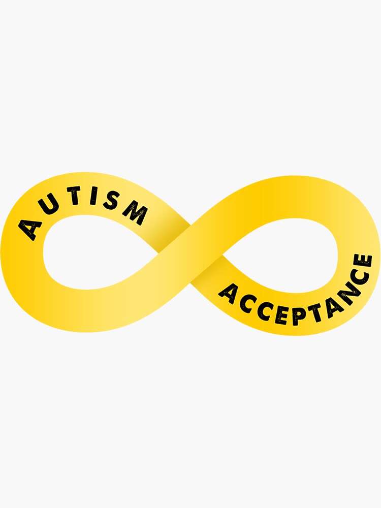 "Gold Infinity Symbol For Autism " Sticker by kimberlyhicks | Redbubble