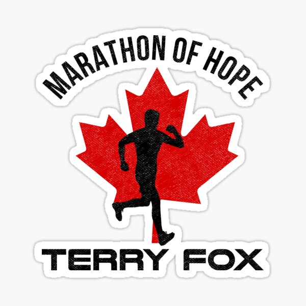 "Marathon of Hope - Terry Fox" Sticker by KakungElhasief | Redbubble