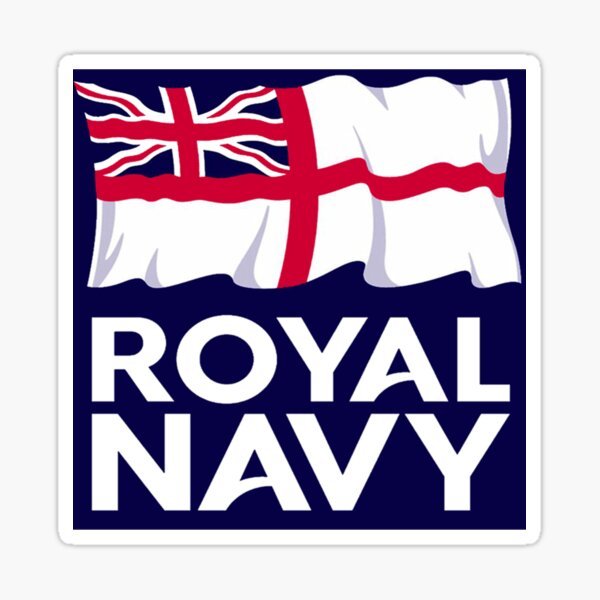 "Royal Navy Ensign and Logo Essential T-Shirt" Sticker by ...