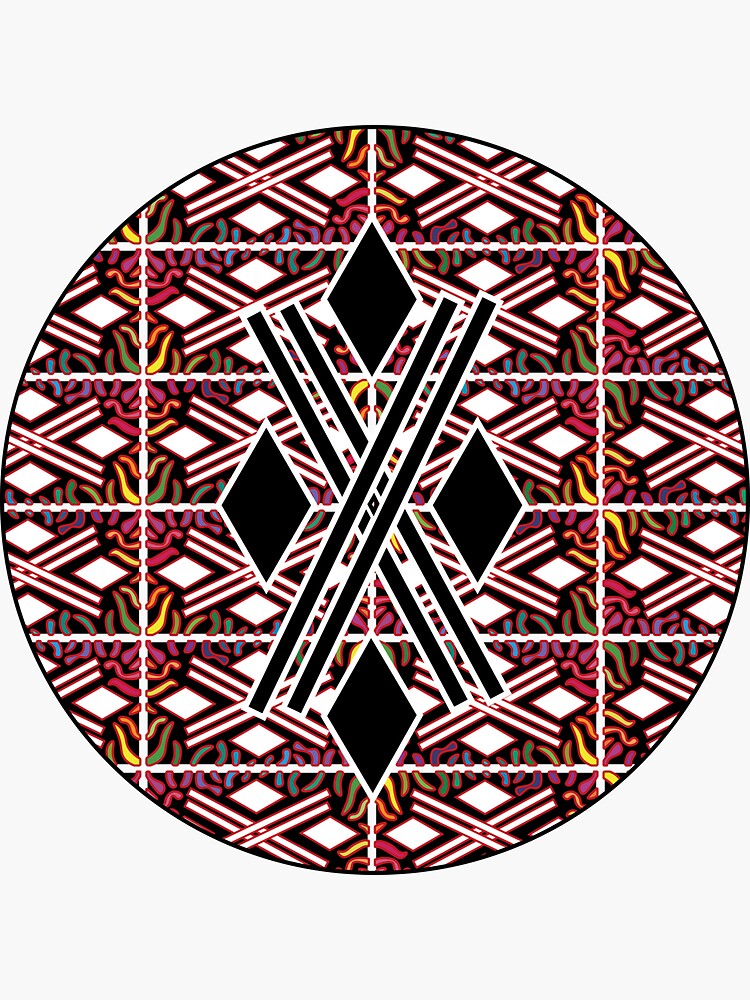 "Japanese diamond Heian symbol 98." Sticker by vincentbiollaz | Redbubble