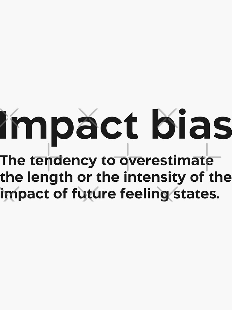 "Impact bias black" Sticker by EdimQuotes | Redbubble