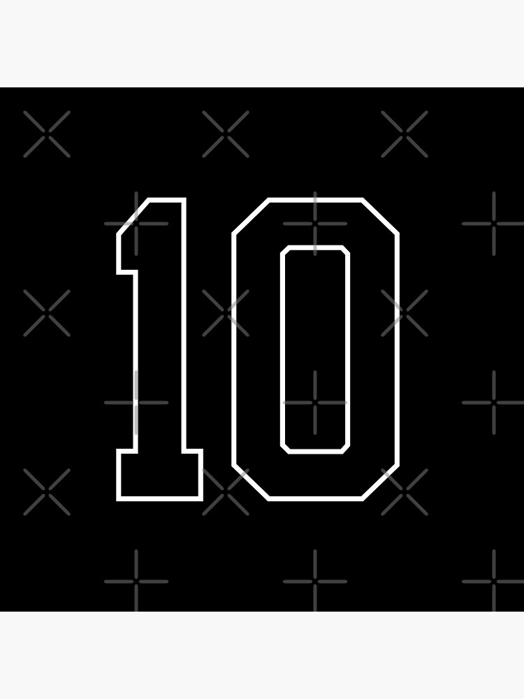 "Black Number 10 lucky sports jersey ten" Poster for Sale by HeavyStyle ...