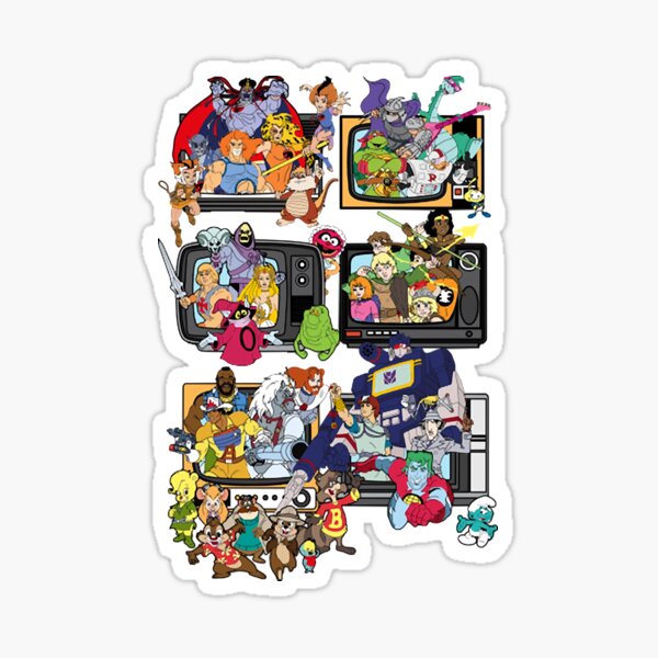 "Saturday Morning TV Toons " Sticker for Sale by JAMESSSEAN58 | Redbubble