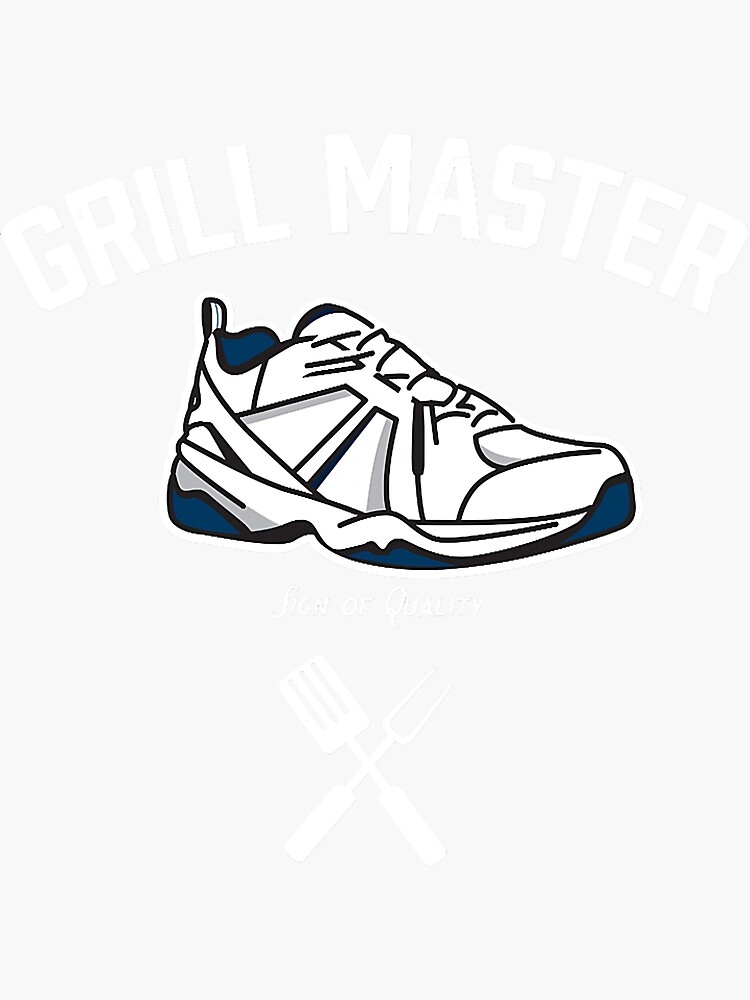 "Mens Grill Master Dad Shoes shirt" Sticker by FidelmaAnder | Redbubble