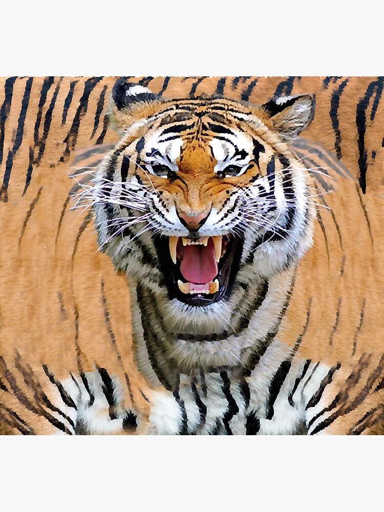 "Tiger Mask Posters and Art Prints" Sticker by BobbyJack65527 | Redbubble