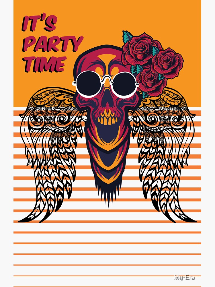 "it's party time" Sticker for Sale by My-Era | Redbubble