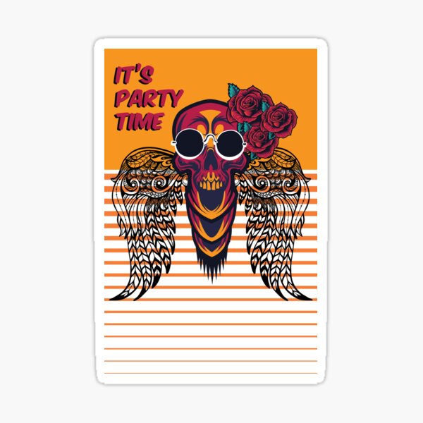 "it's party time" Sticker for Sale by My-Era | Redbubble