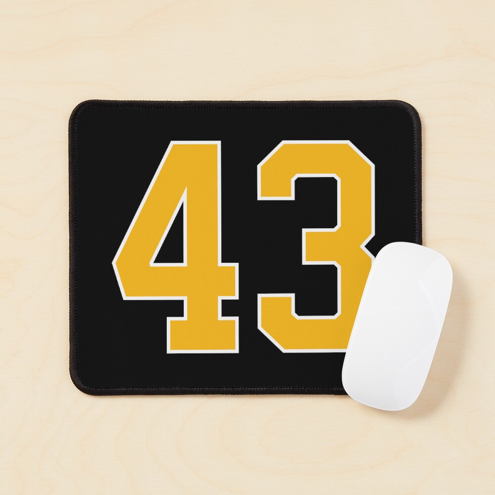 "Yellow Number 43 lucky sports jersey forty three" Sticker for Sale by ...