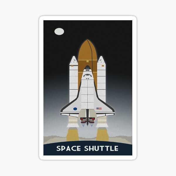 "nasa rocket space shuttle" Sticker by gederasa | Redbubble