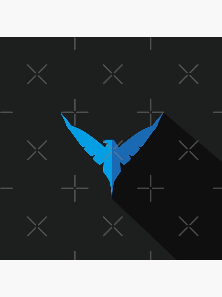 "nightwing logo design w/ background" Pin for Sale by 3lsa-jj | Redbubble