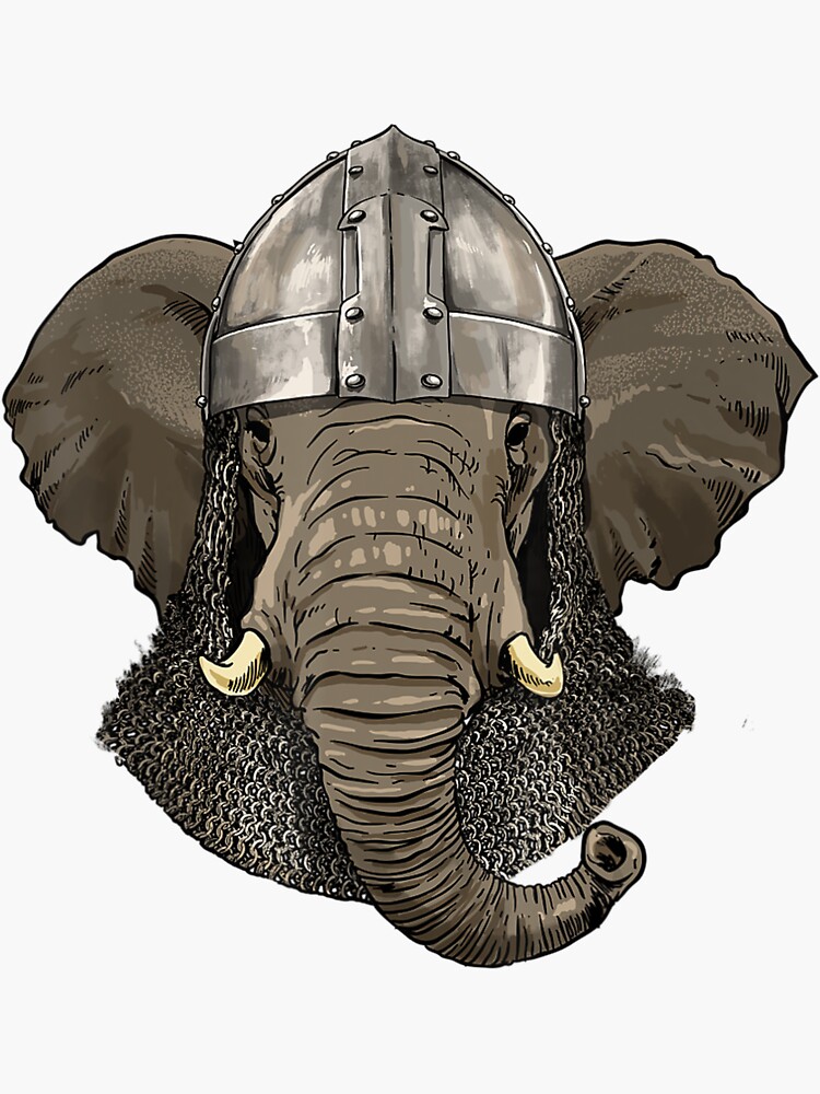 "Animal Lover Warrior Safari Elephant Elephant Knight" Sticker by ...