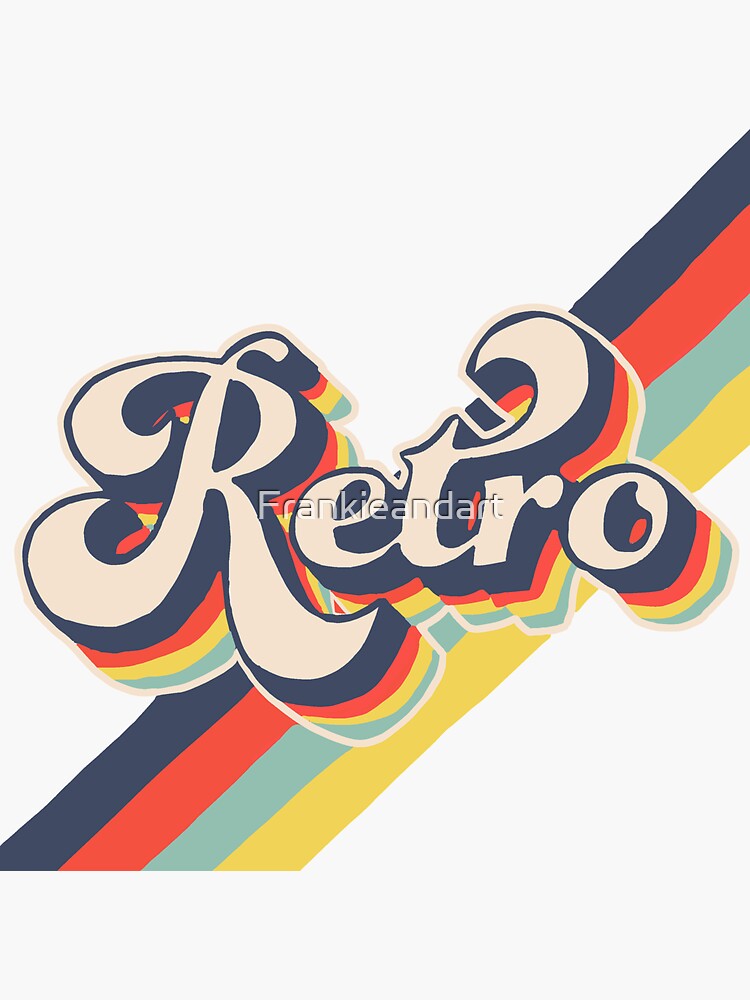 "Retro rainbow font" Sticker for Sale by Frankieandart | Redbubble