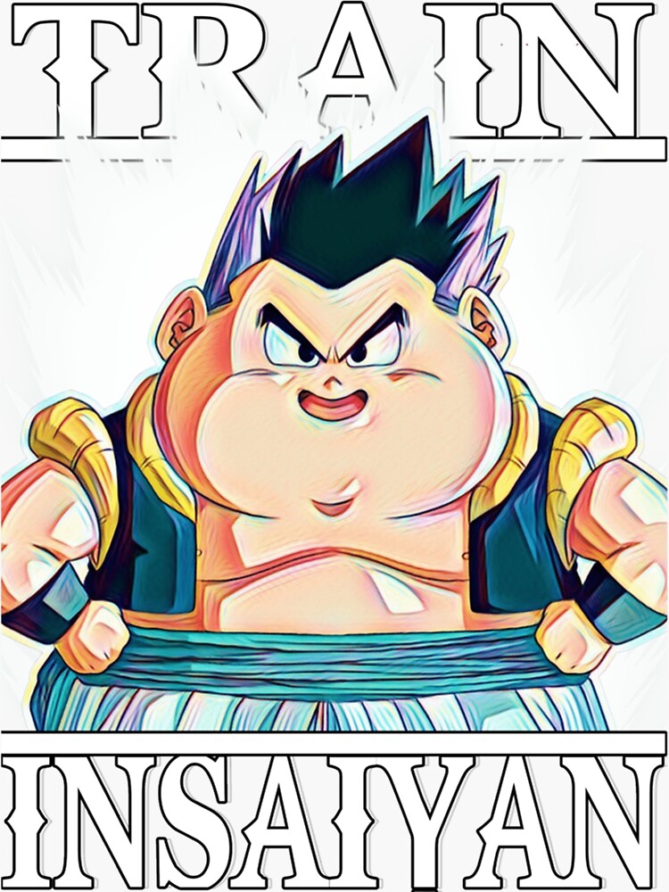 "Train Insaiyan Fat Gotenks Essential ." Sticker by suyamactdema ...