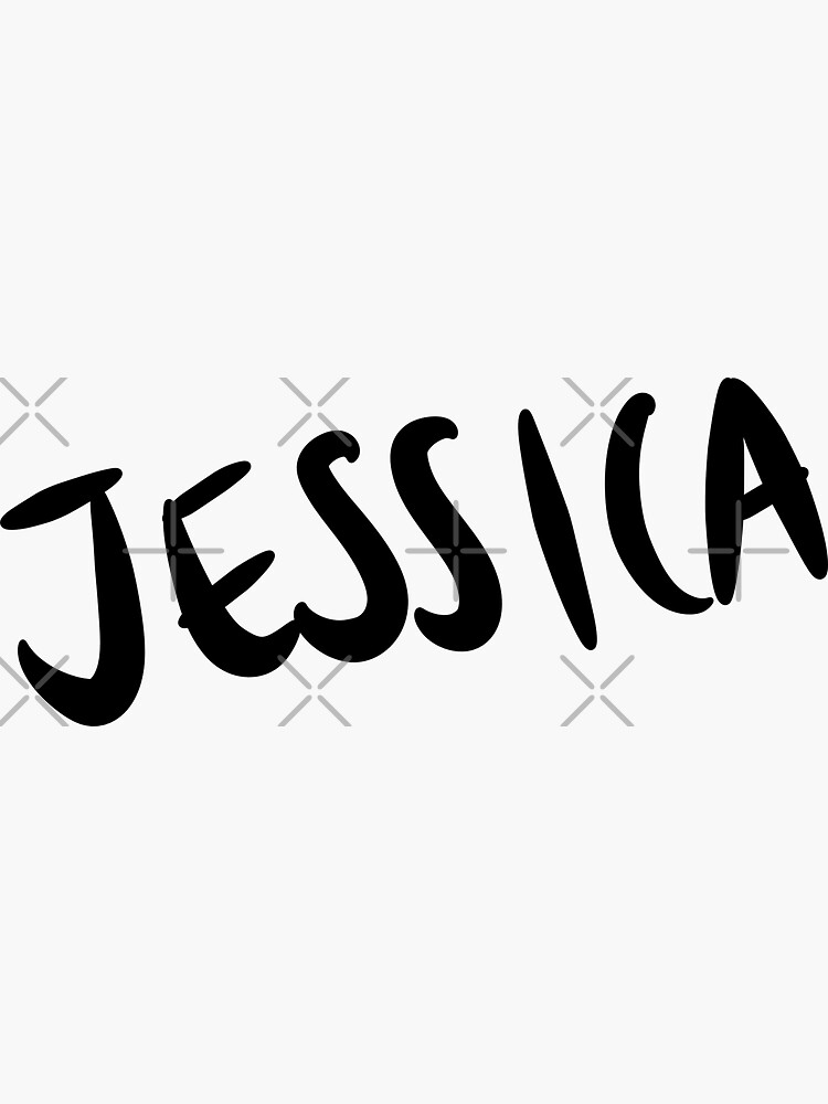 "Jessica Name Handwriting Signature " Sticker for Sale by karen-studio ...
