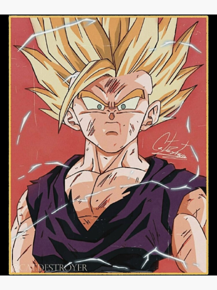 Póster for Sale con la obra «Clásico del arte de los fanáticos de Gohan ...
