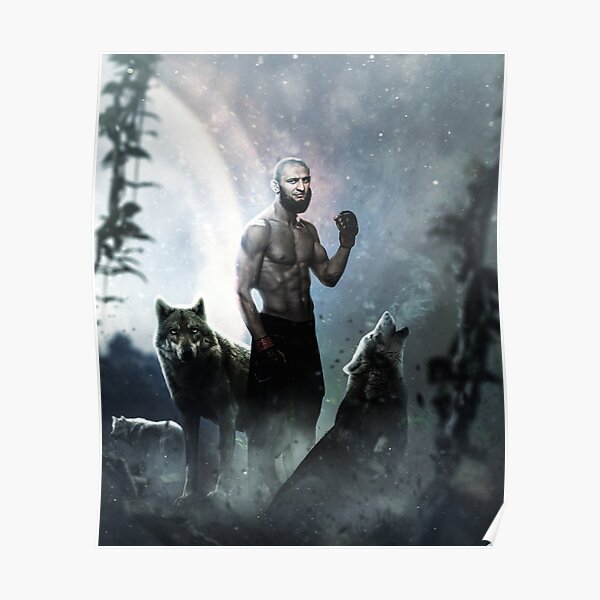 "Khamzat Chimaev Wolf" Poster by ChibiAnime1 | Redbubble