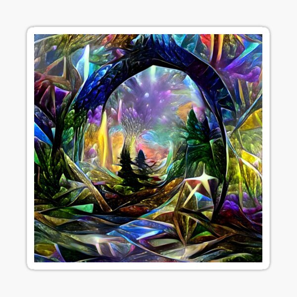"Forest Stargate" Sticker by Rumrabbit82 | Redbubble