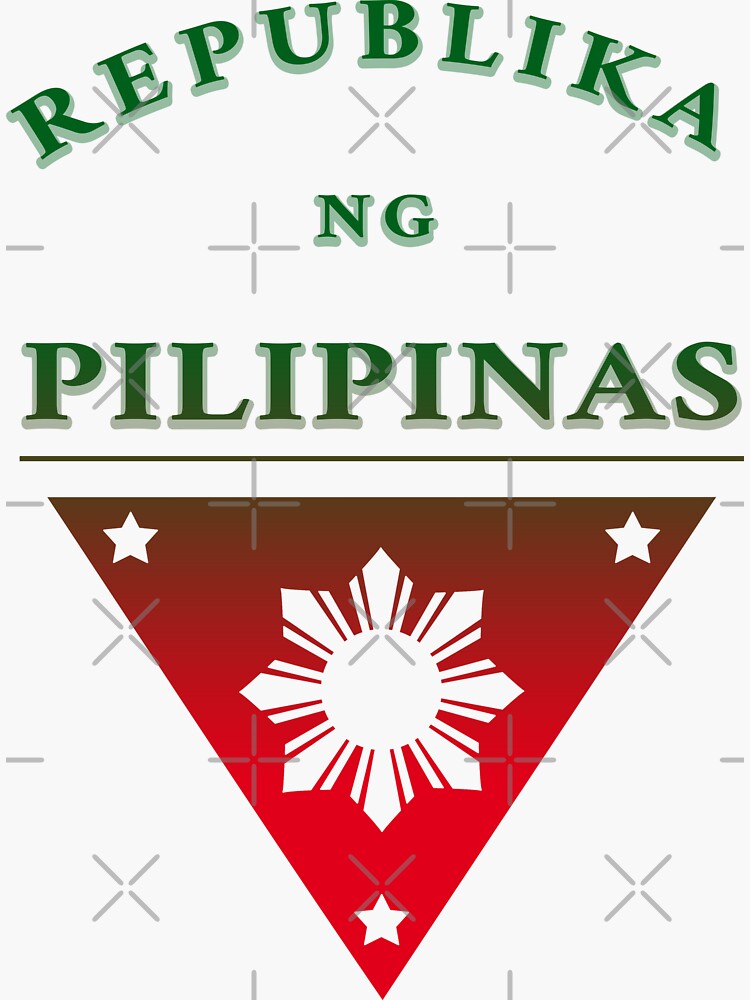 "Philippine Republic green/red" Sticker by lerdoberdo | Redbubble