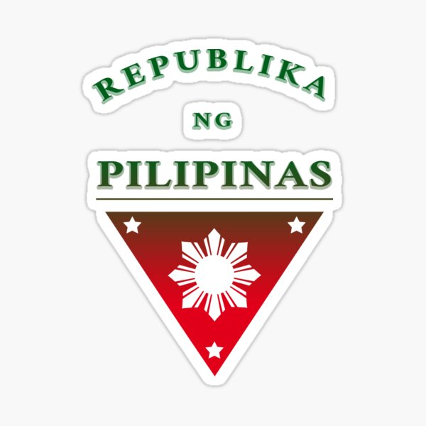 "Philippine Republic green/red" Sticker by lerdoberdo | Redbubble