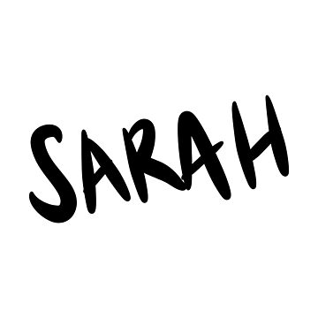 "Sarah Name Handwriting Signature " Art Board Print for Sale by Karen ...