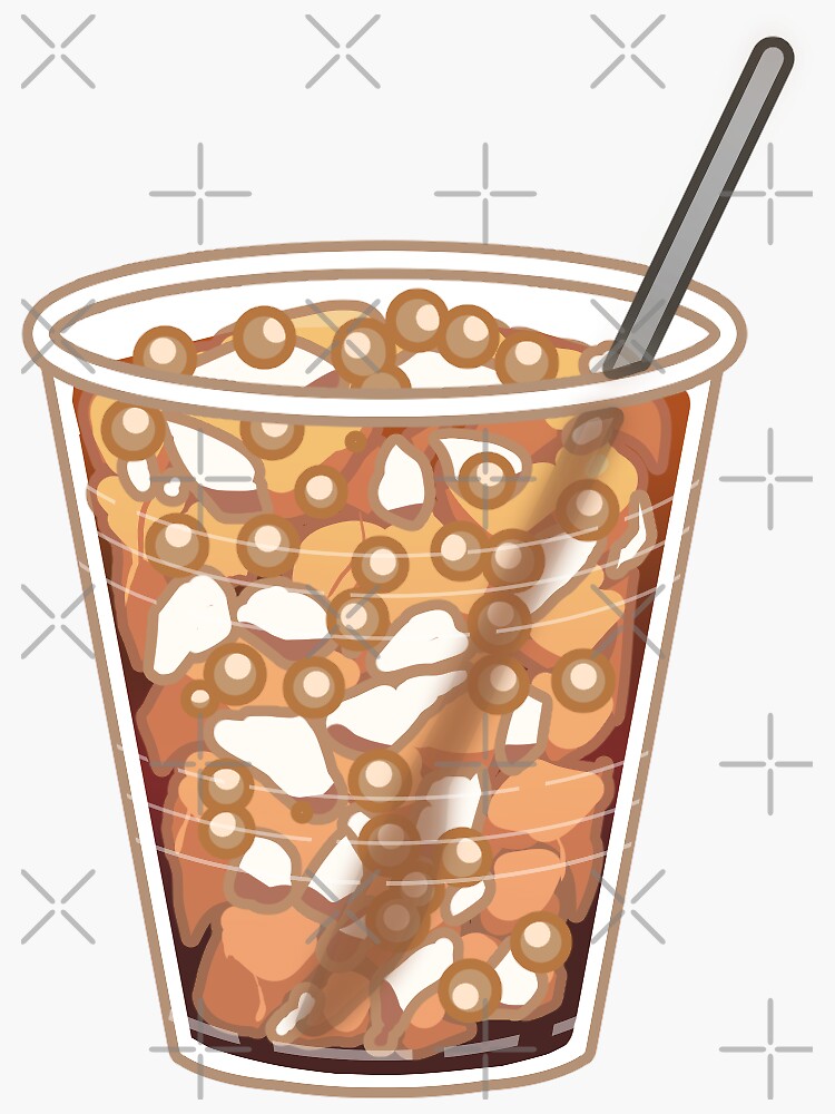 "Cute Cartoon Taho Cup Filipino Dessert Doodle" Sticker for Sale by ...