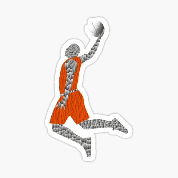 "Dunking basketball design" Sticker for Sale by niceclo | Redbubble