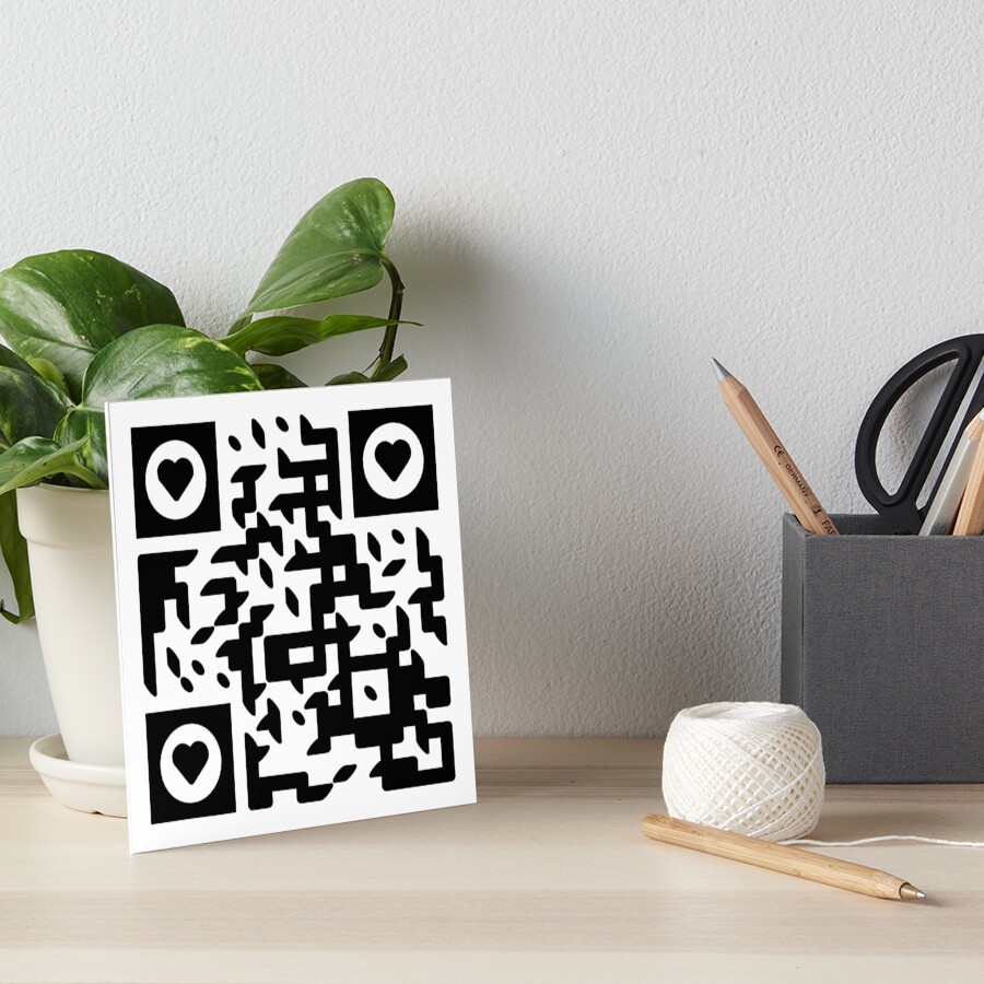 "QR Code Rick Roll Youtube Link Prank" Art Board Print by hign | Redbubble