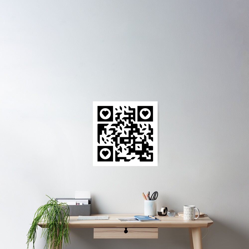 "QR Code Rick Roll Youtube Link Prank" Poster by hign | Redbubble