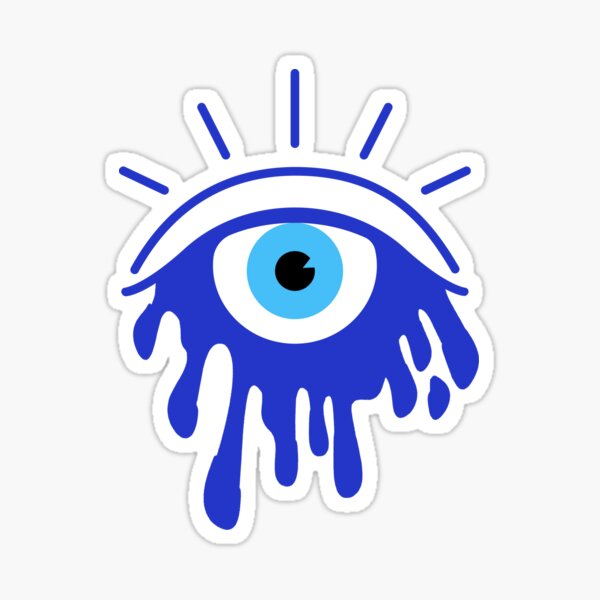 "Nazar Eye Symbol With Tears For A Spiritual Evil Protection" Sticker ...