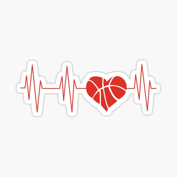 "Basketball Heart" Sticker for Sale by AmadeusGroup | Redbubble