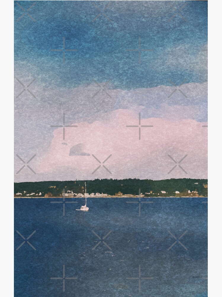 "Puget Sound Sailing 2" Sticker by jaydeedearness | Redbubble