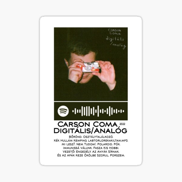 "Carson Coma - Digitális/Analóg album" Sticker by necasarts | Redbubble