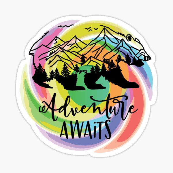 "Adventure" Sticker by Mychap | Redbubble