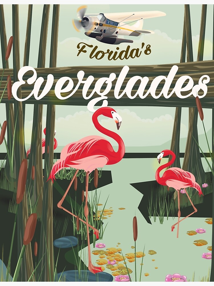 Impression photo « Affiche de voyage de dessin animé de Floride ...