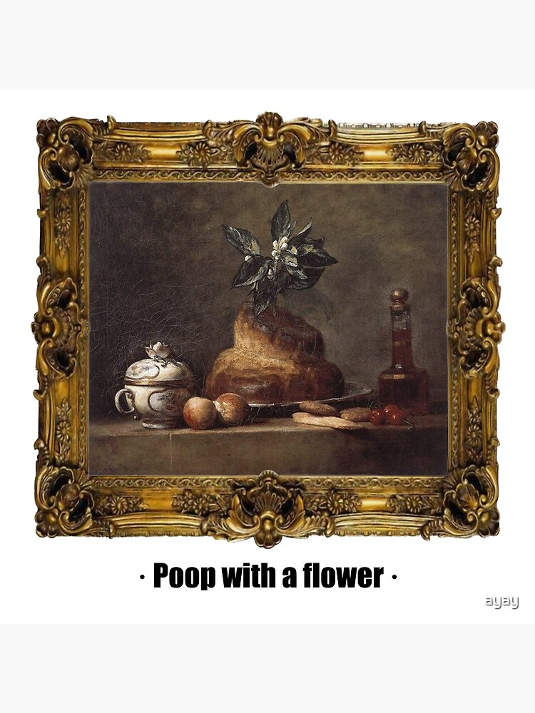 "Poop with a flower" Poster by ayay | Redbubble