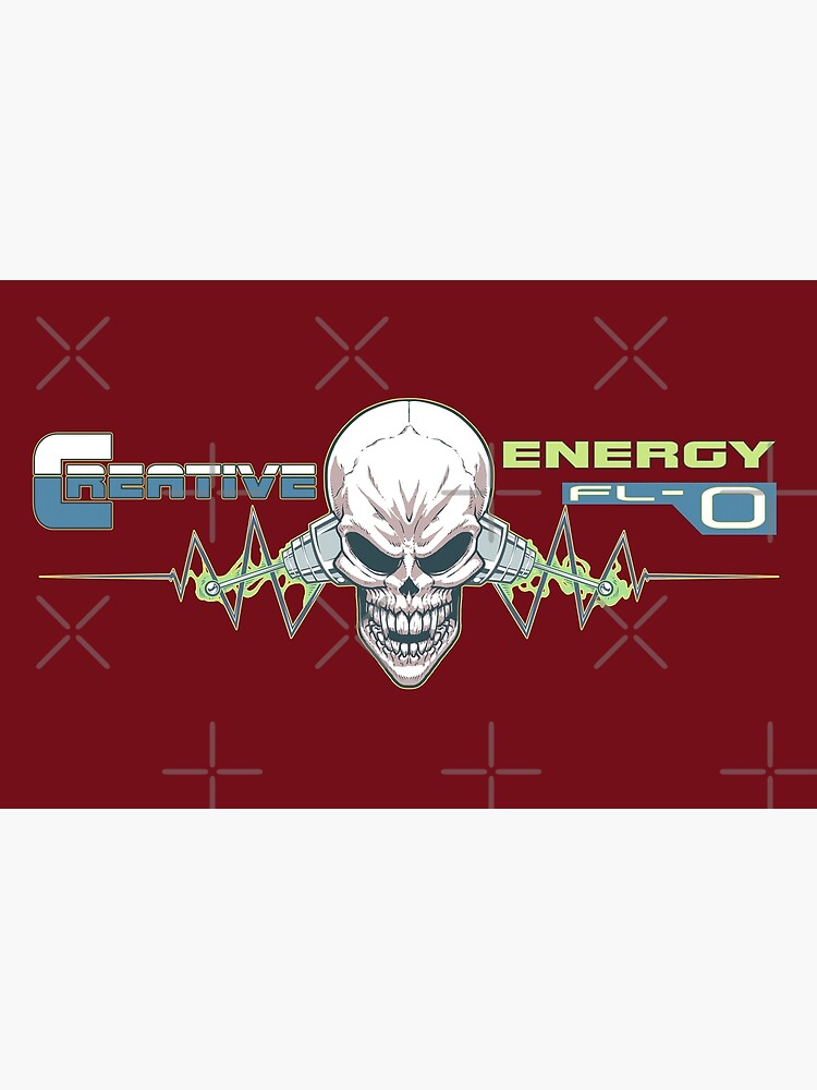 "WEIRDO - Creative Energy Flo - Skull - Full Color - Maroon" Poster by ...