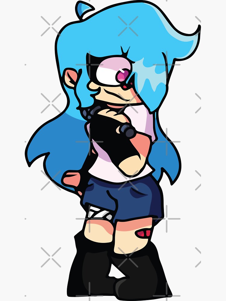 "NuSky FNF" Sticker for Sale by spamton-funny | Redbubble