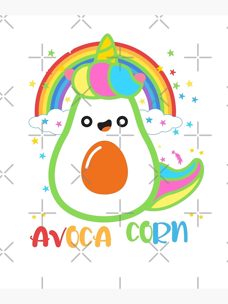 "Funny Avocado Unicorn Cartoon Fruit" Poster for Sale by FruiToon ...