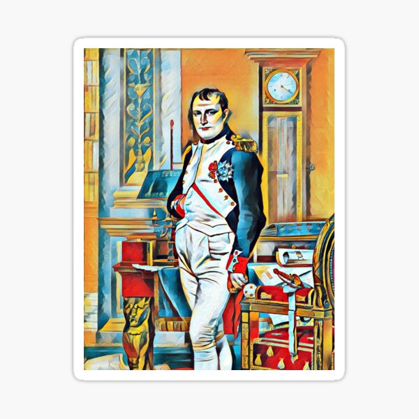 "Napoleon Bonaparte Portrait" Sticker for Sale by HistoricalZedd ...