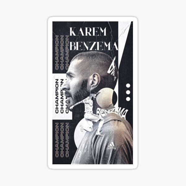 "karim benzema" Sticker by zuhair17 | Redbubble