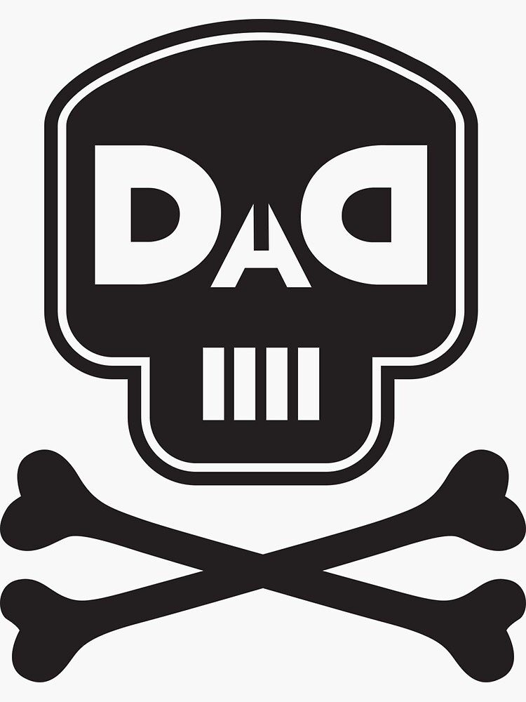 "DAD - Skull Crossbones" Sticker for Sale by dadlifers | Redbubble