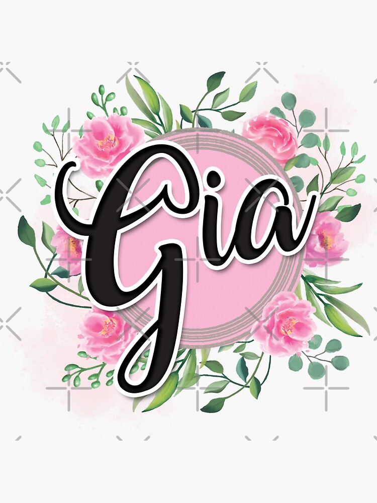 "Gia name " Sticker by badinboow | Redbubble