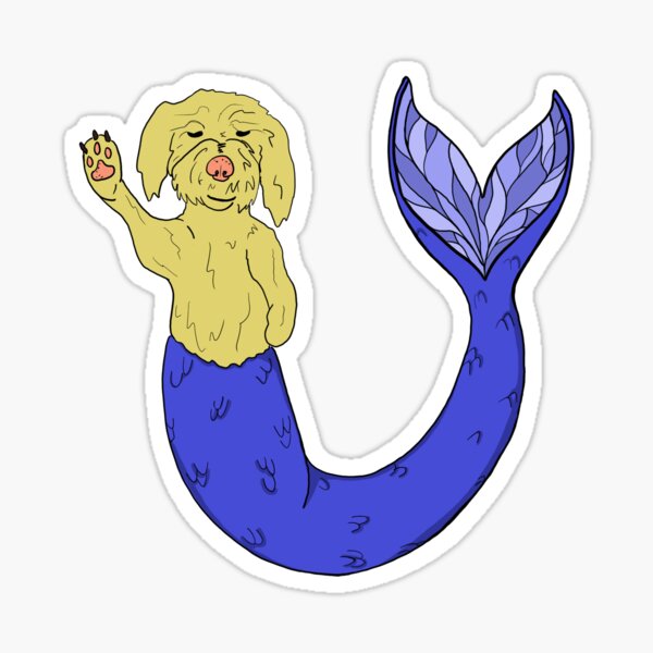 "Mer-dog" Sticker for Sale by Caarvroomvroom | Redbubble