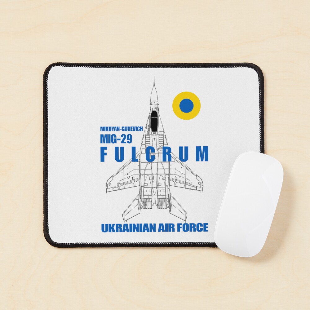 "Mikoyan Gurevich Mig-29 Fulcrum Ukrainian Air Force" Mouse Pad by ...