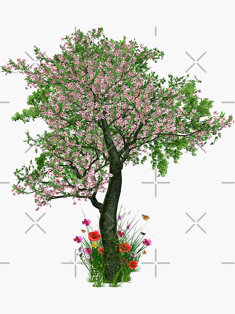 "CHERRY BLOSSOM- tree" Sticker for Sale by U-Nature | Redbubble