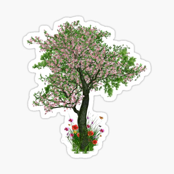 "CHERRY BLOSSOM- tree" Sticker for Sale by U-Nature | Redbubble