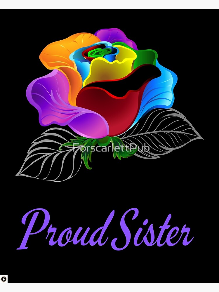 " Autism Awareness~Rainbow Rose Proud Sister Design." Poster for Sale ...