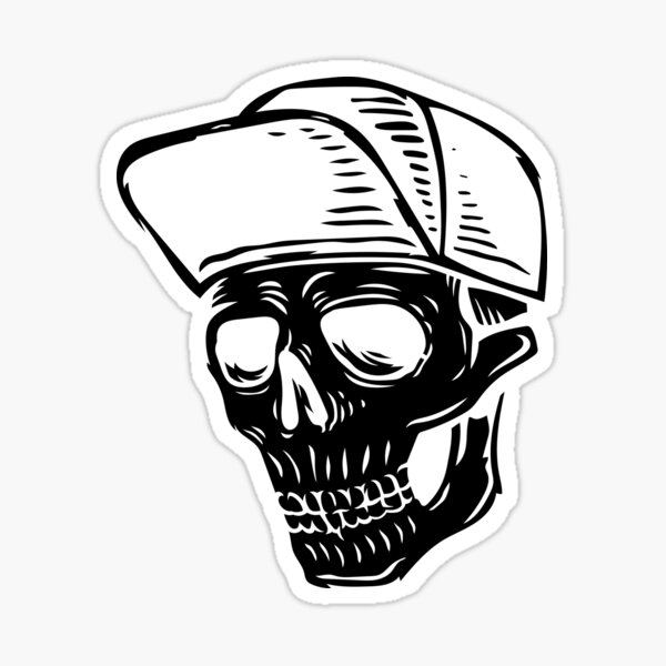 "skull rapper " Sticker by spkFashion | Redbubble
